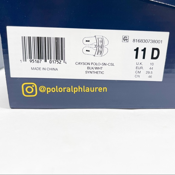 Polo Ralph Lauren | Shoes | Polo Ralph Lauren Cayson Logo Pool Slide ...